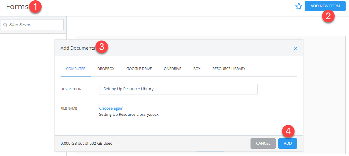 Forms – CORE Help Center