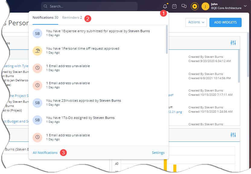 Notifications and Reminders – CORE Help Center