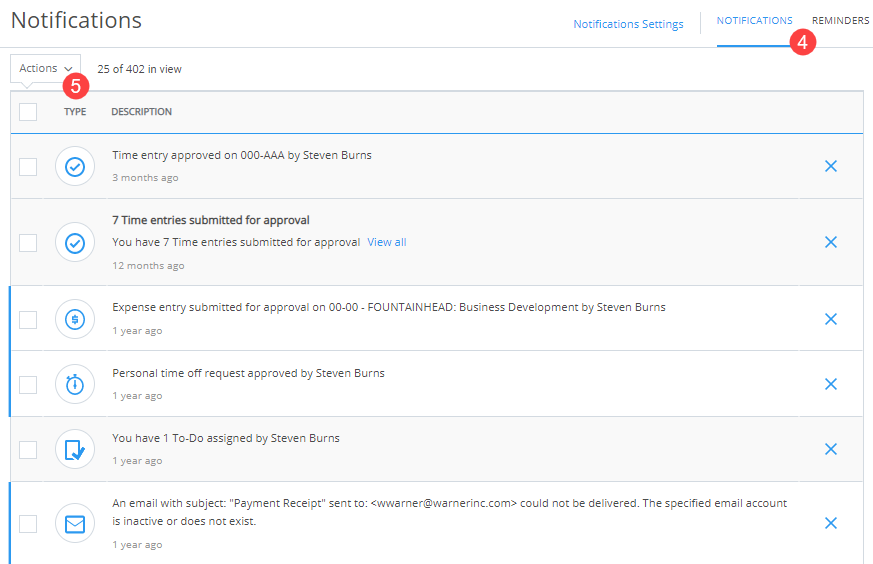 Notifications and Reminders – CORE Help Center