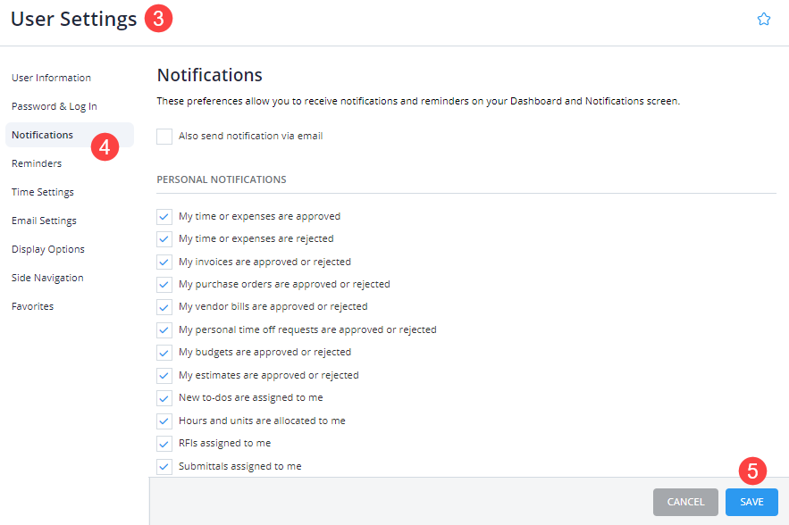 Notifications and Reminders – CORE Help Center