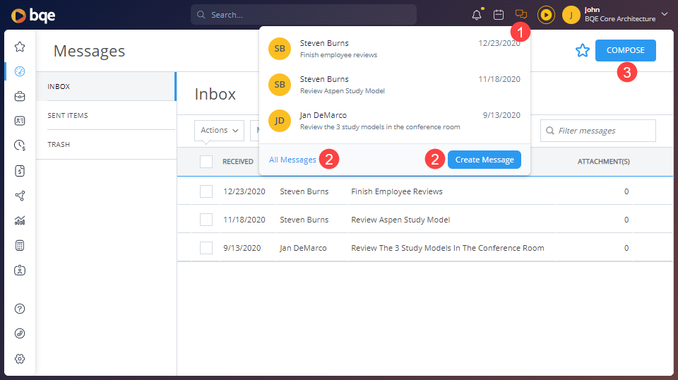 Messages – CORE Help Center