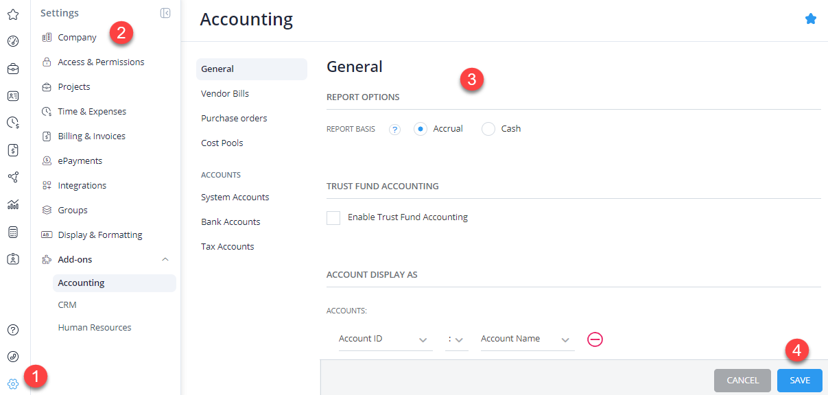 Settings Core Help Center