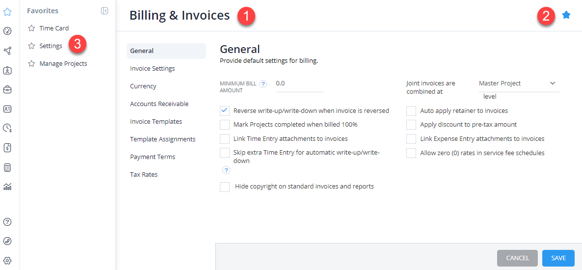 Settings – CORE Help Center