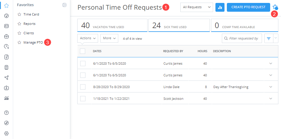 Personal Time Off Requests – CORE Help Center