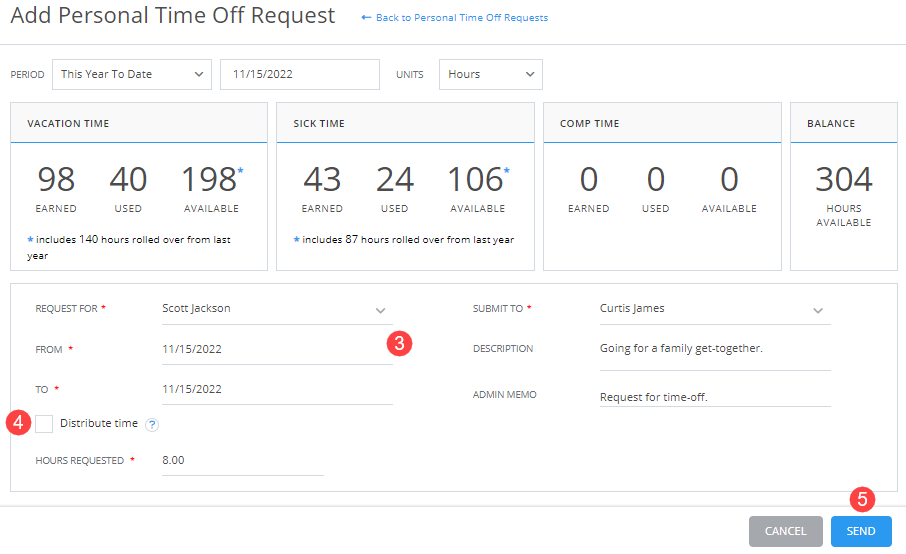 Personal Time Off Requests – CORE Help Center