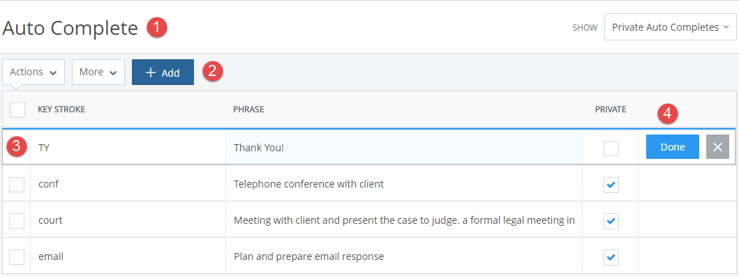 Auto Complete – CORE Help Center