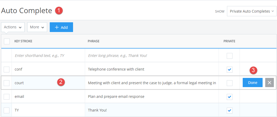 Auto Complete – CORE Help Center