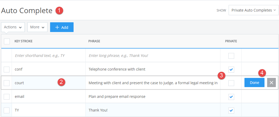 Auto Complete – CORE Help Center