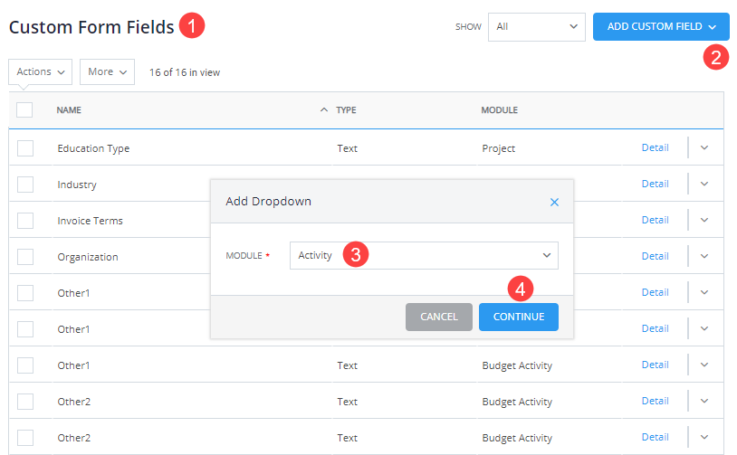 Custom Form Fields – CORE Help Center