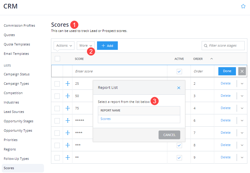 Scores – CORE Help Center