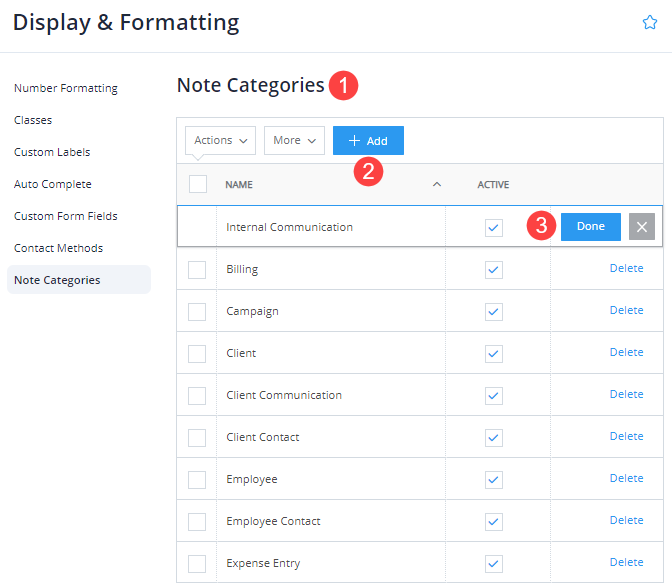 Note Categories – CORE Help Center