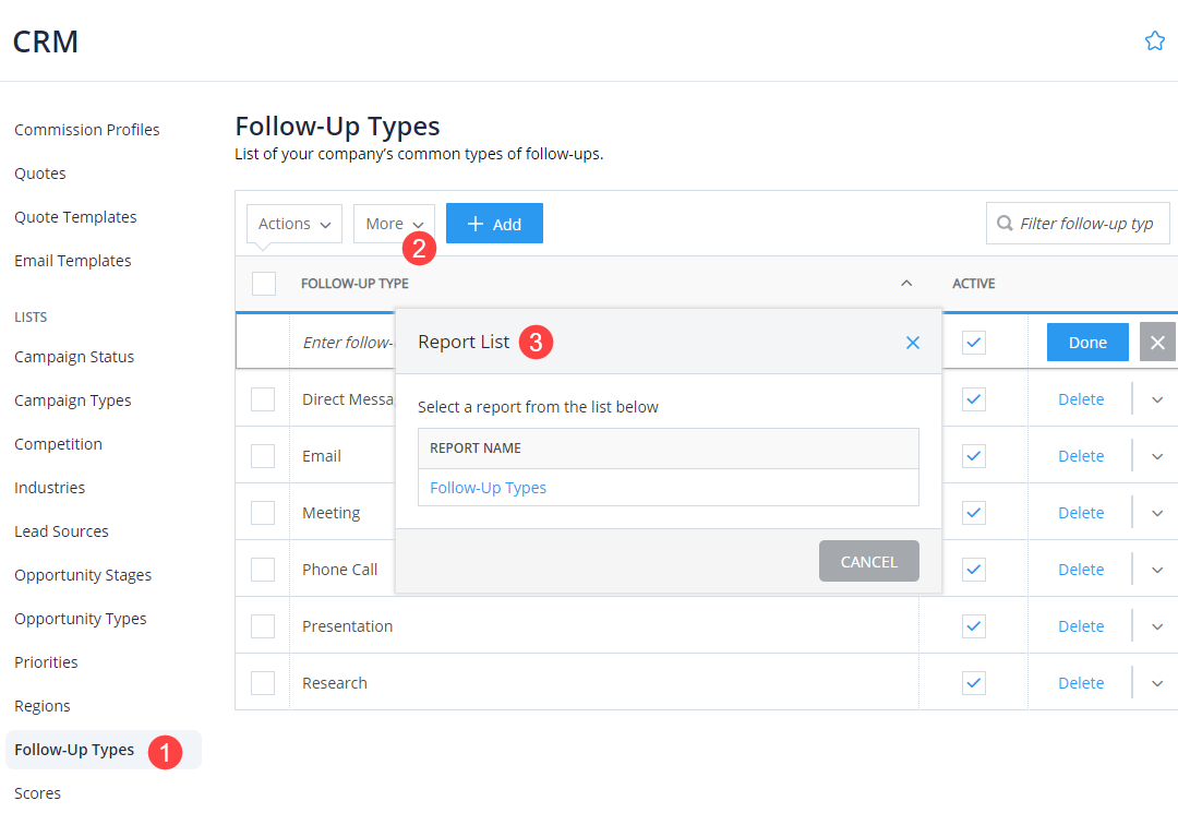 Follow-Up Types – CORE Help Center