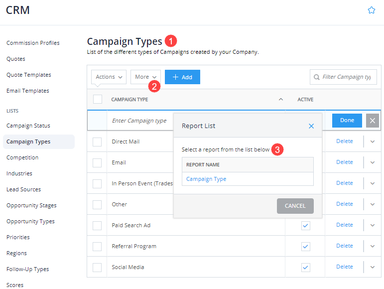 Campaign Types – CORE Help Center