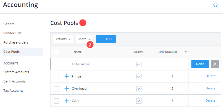 Cost Pools – CORE Help Center