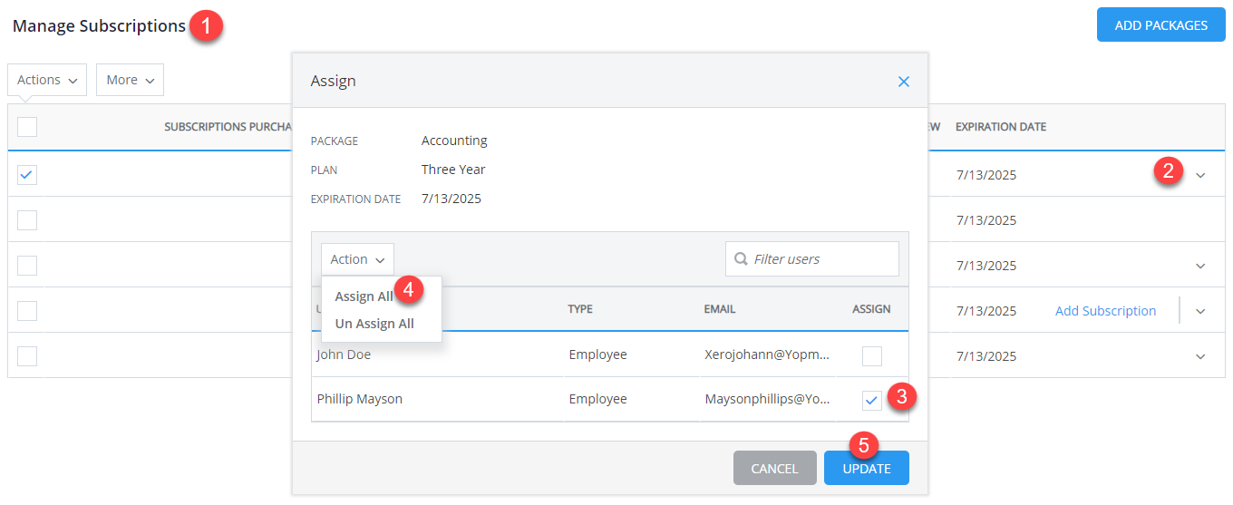 Manage Subscriptions – CORE Help Center