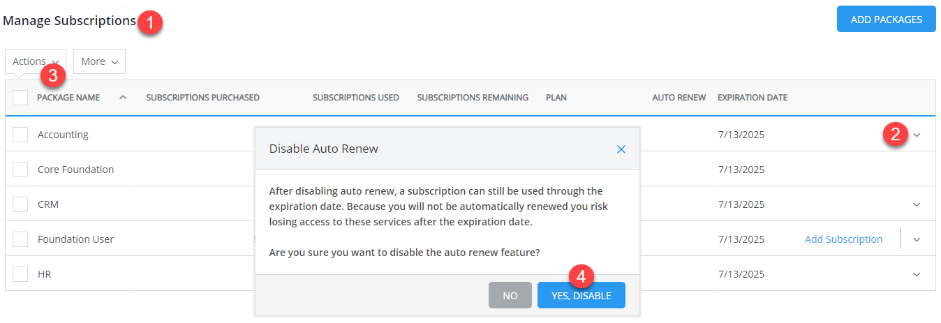 Manage Subscriptions – CORE Help Center