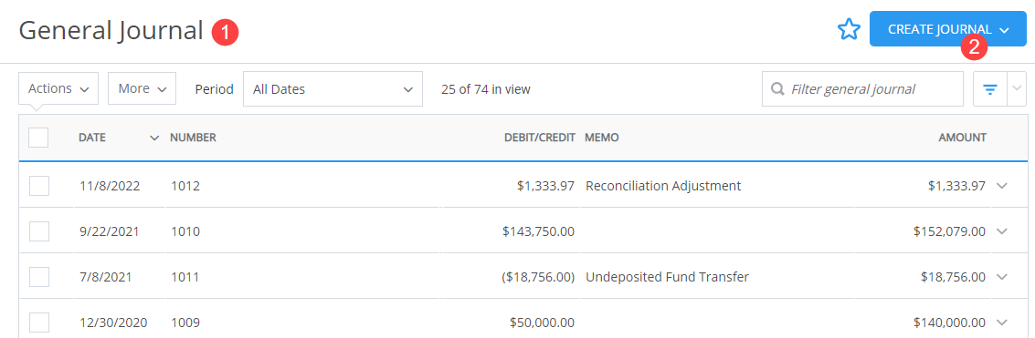 General Journal – CORE Help Center
