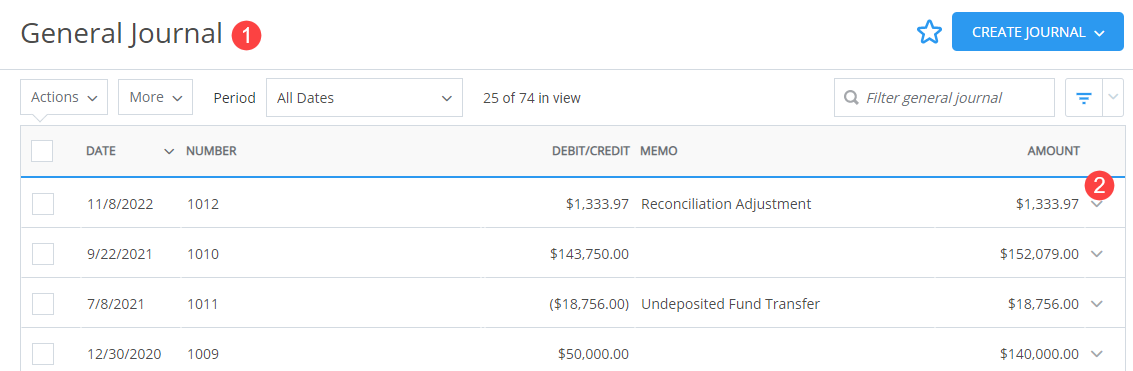General Journal – CORE Help Center