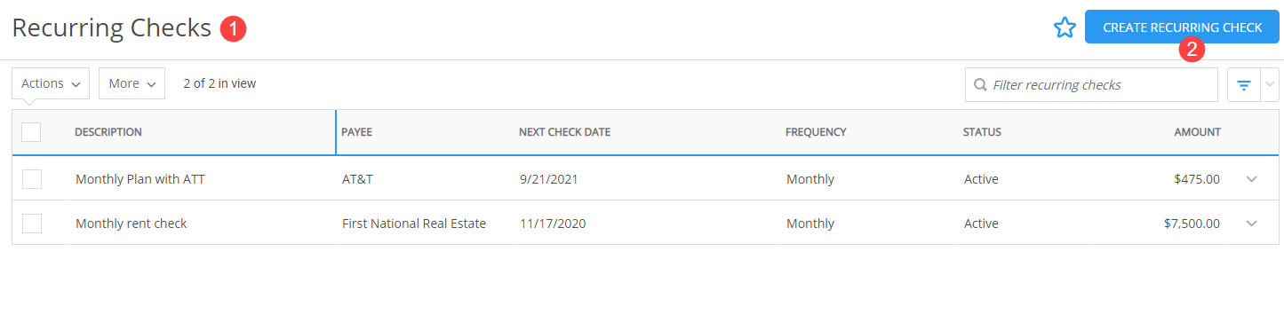 Recurring Checks – CORE Help Center