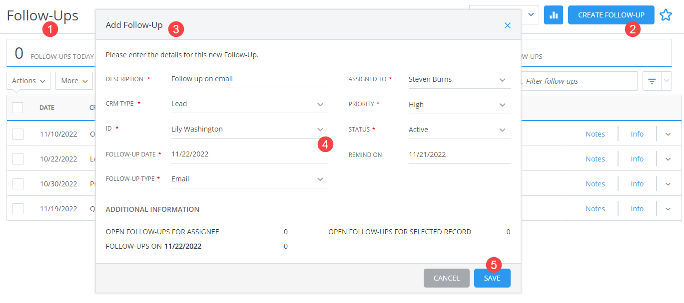 Follow-Ups – CORE Help Center