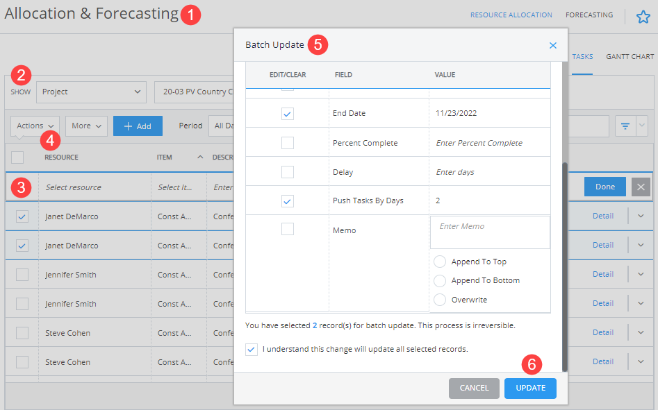 Allocation & Forecasting – CORE Help Center