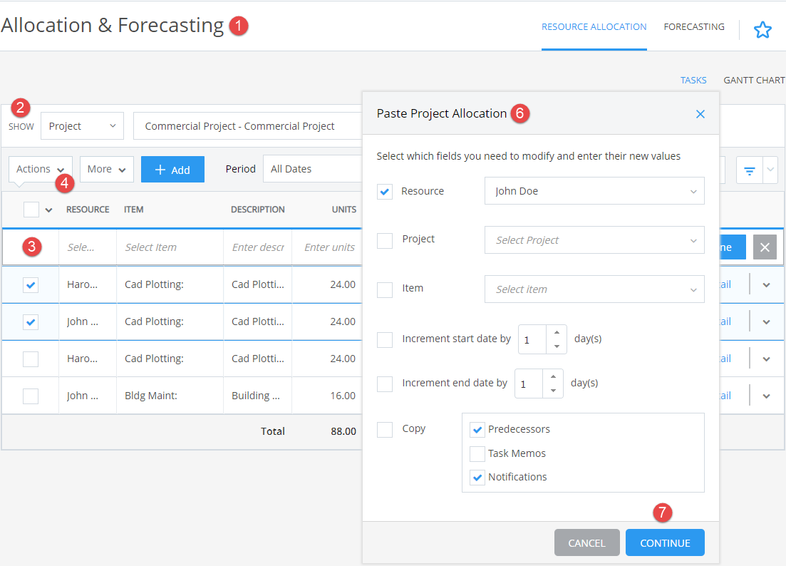 Allocation & Forecasting – CORE Help Center