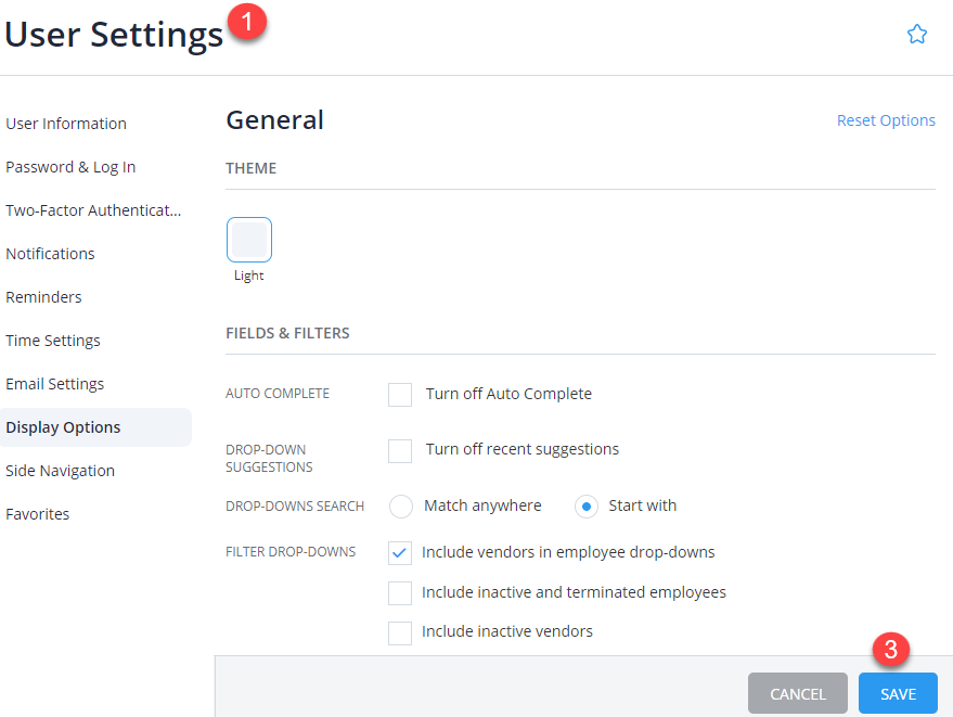 User Settings – CORE Help Center