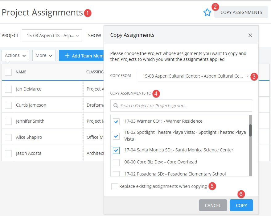 Project Assignments – CORE Help Center