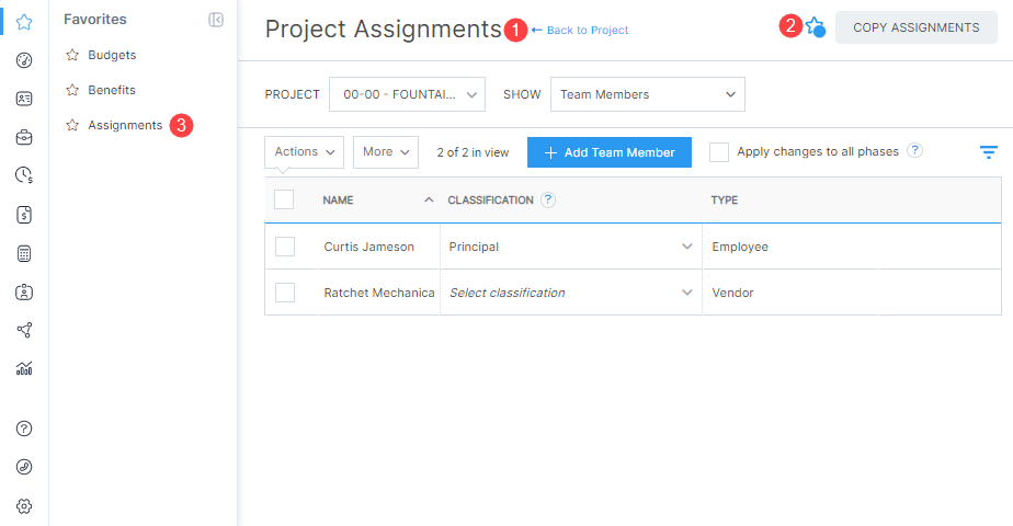 Project Assignments – CORE Help Center