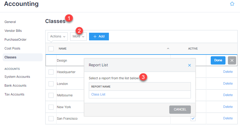 Classes – CORE Help Center