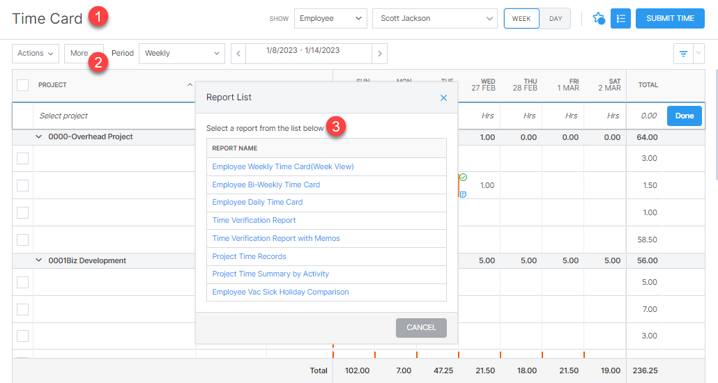 Time Card – CORE Help Center