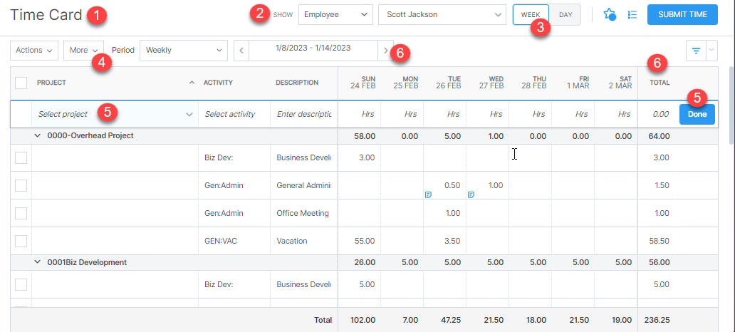 Time Card – CORE Help Center