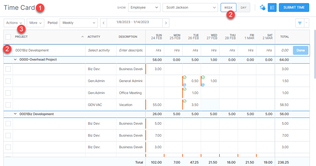 Time Card – CORE Help Center