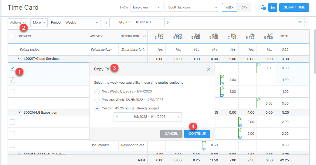 Time Card – CORE Help Center