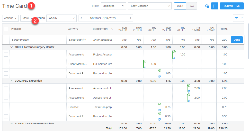 Time Card – CORE Help Center