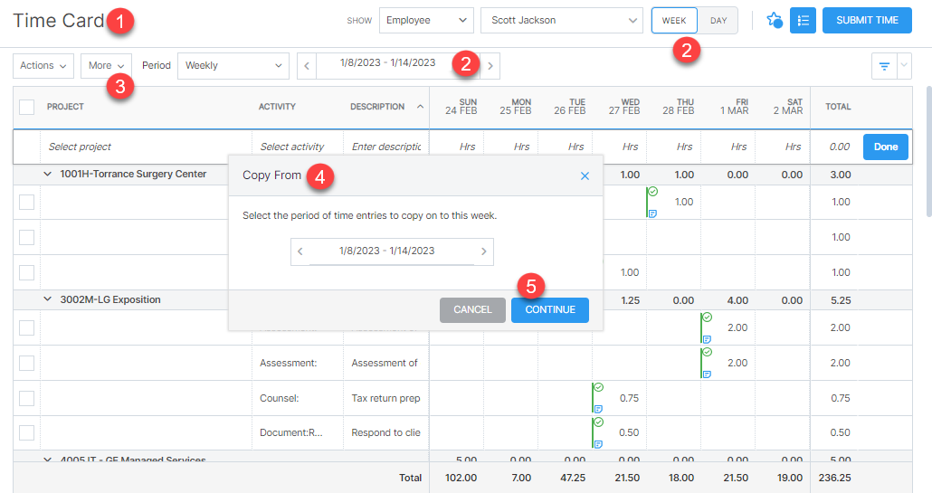Time Card – CORE Help Center