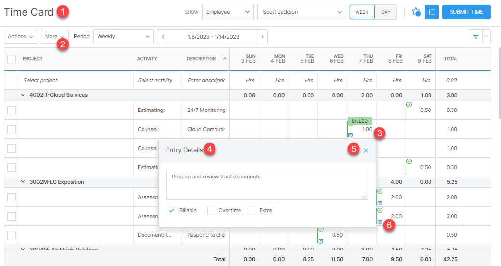 Time Card – CORE Help Center
