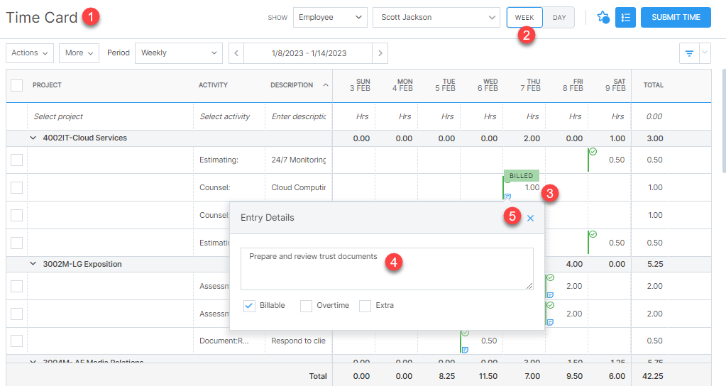 Time Card – CORE Help Center