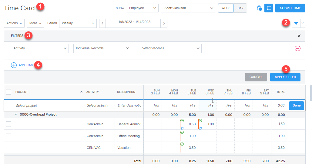 Time Card – CORE Help Center