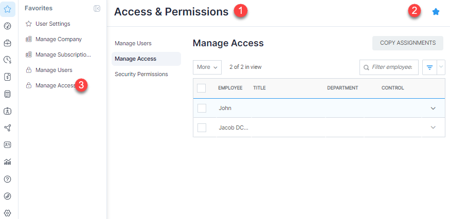Manage Access – CORE Help Center