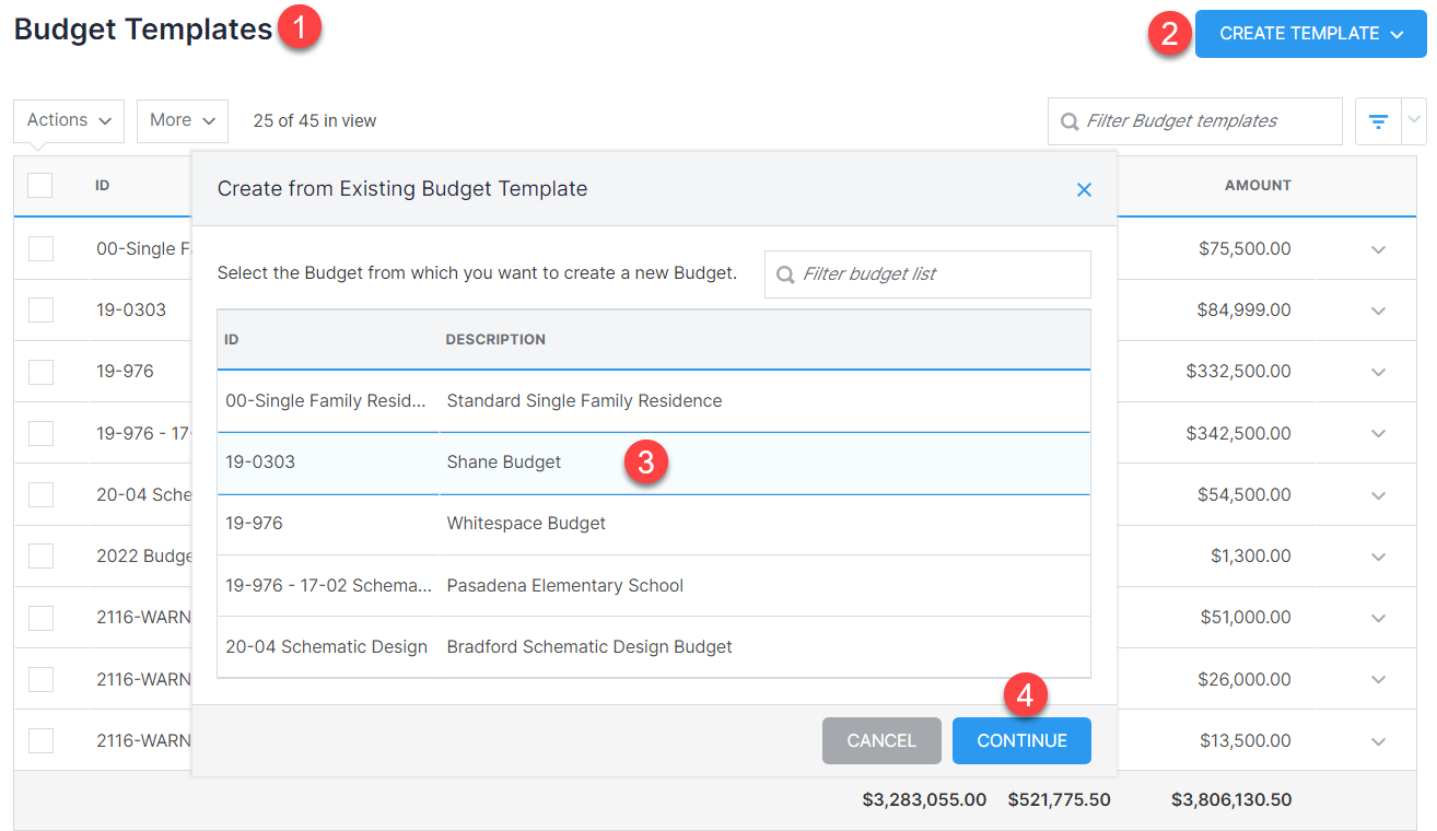 Budget Templates – CORE Help Center