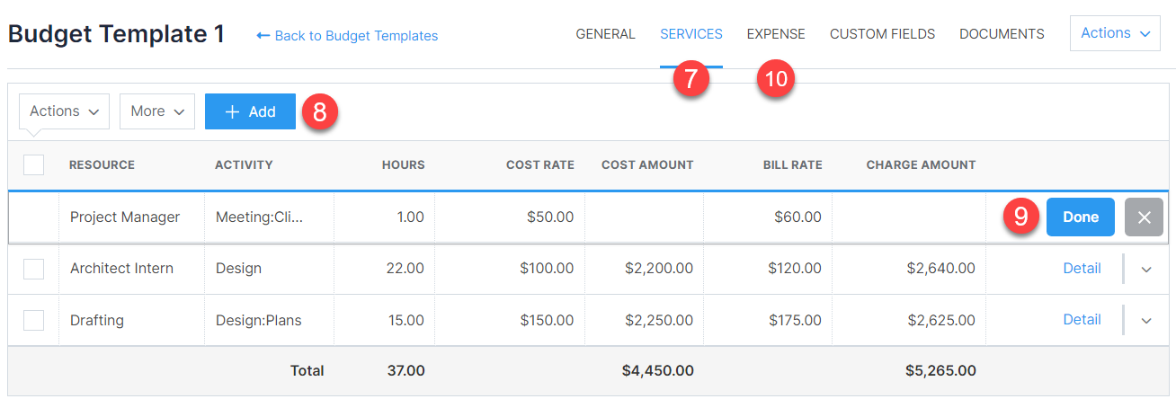 Budget Templates – CORE Help Center