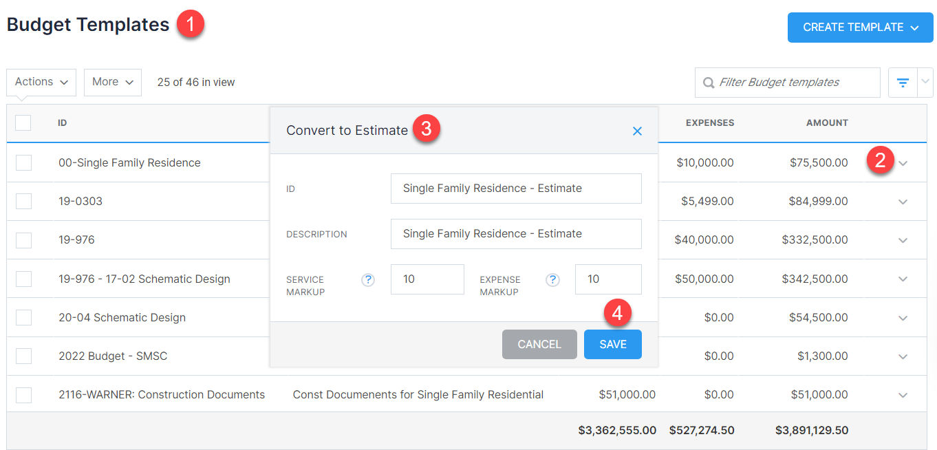 Budget Templates – CORE Help Center