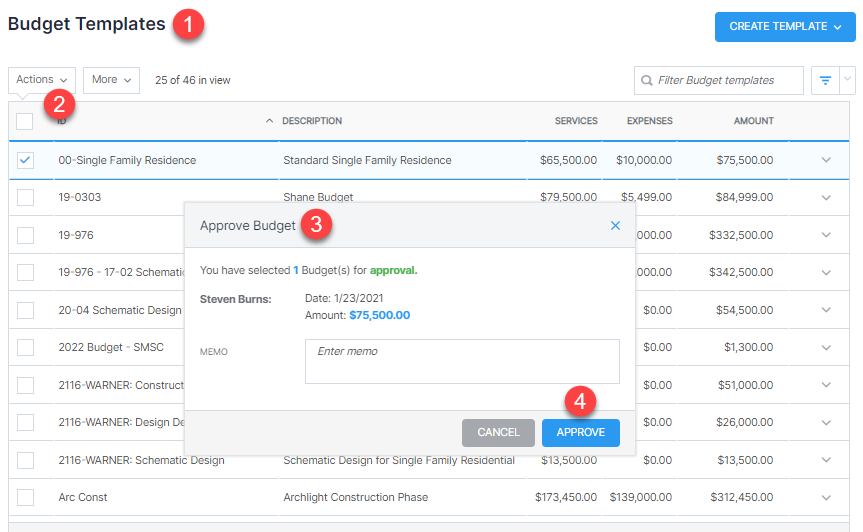 Budget Templates – CORE Help Center