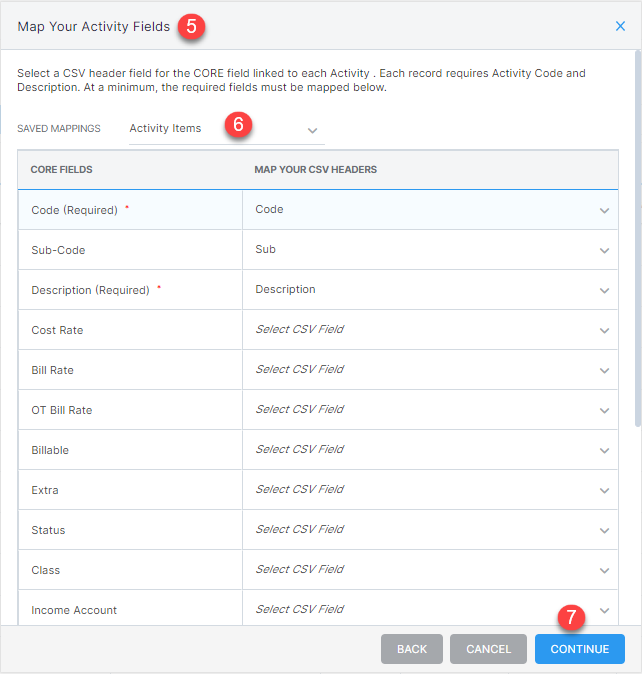 Activity Items – CORE Help Center