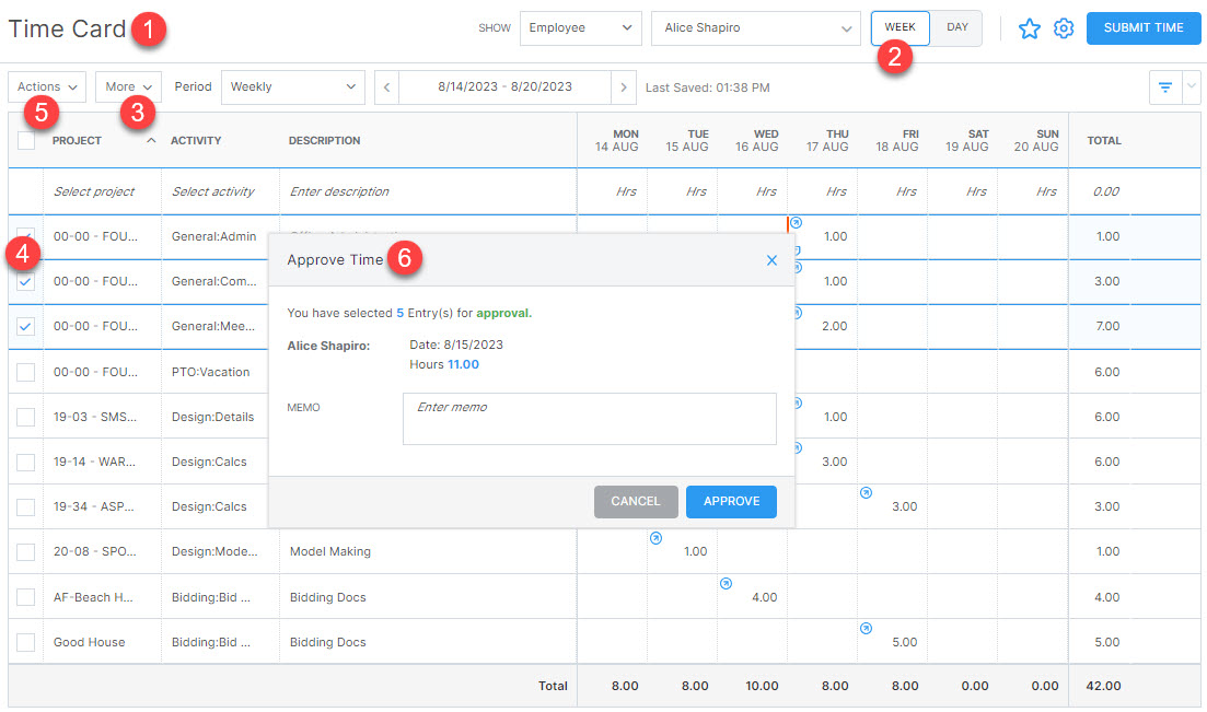 Time Card – CORE Help Center