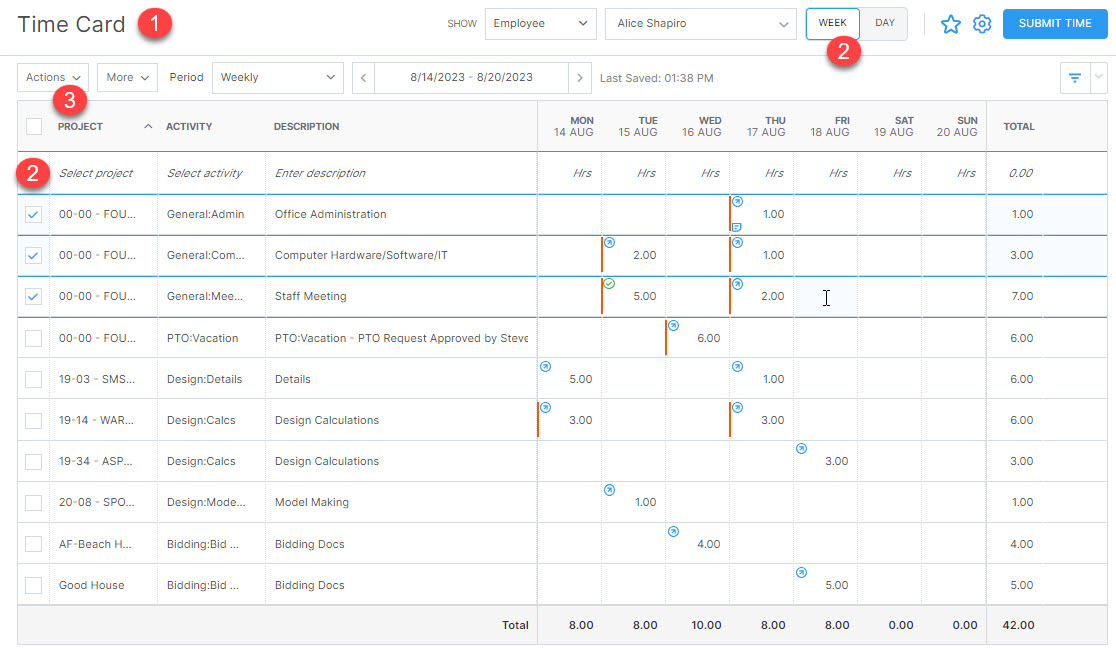 Time Card – CORE Help Center