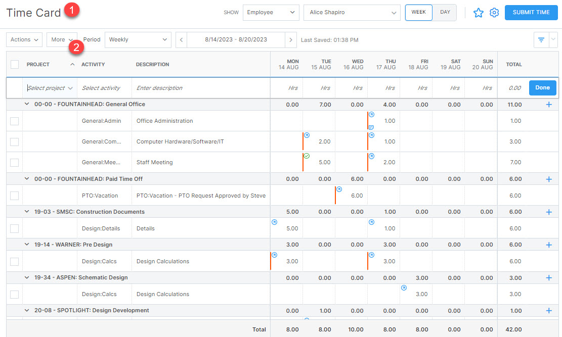 Time Card – CORE Help Center