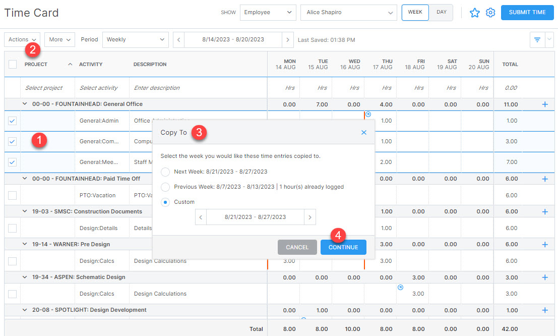 Time Card – CORE Help Center