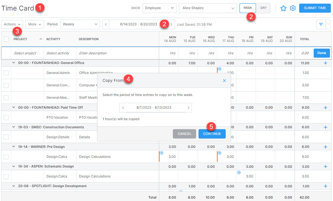 Time Card – CORE Help Center